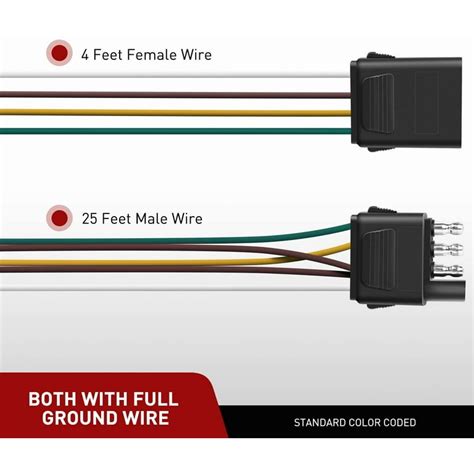 Four Prong Trailer Plug Wiring Abn Trailer Wiring Harness Extension 4