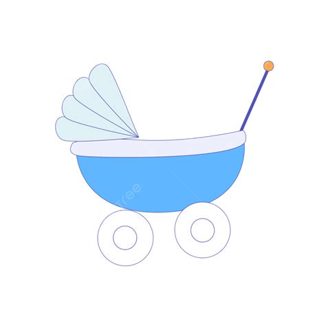 唯美手繪嬰兒車png元素 嬰兒車png元素 免摳元素 手繪素材素材圖案，psd和png圖片免費下載