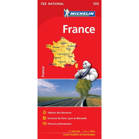 Michelin National Map 723 France Main Road Atlas Map Format