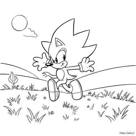 Sonic Correndo Para Colorir