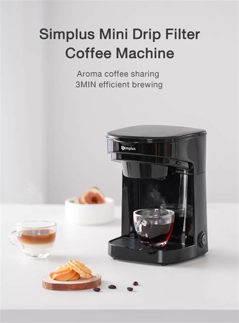 Simplus Coffee Maker Drip Filter Coffee Machine Dual Cups Compact Body Coffee Maker Coffee