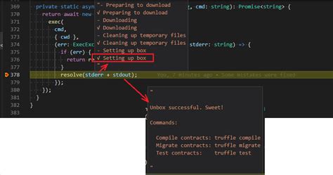 I Dont Get An Error If The Truffle Unbox Failed When Executes The