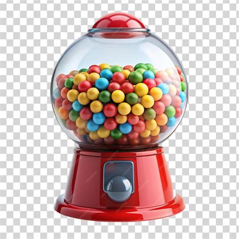 Premium Psd Frontal Projection Inside Gumball Machine Isolated On