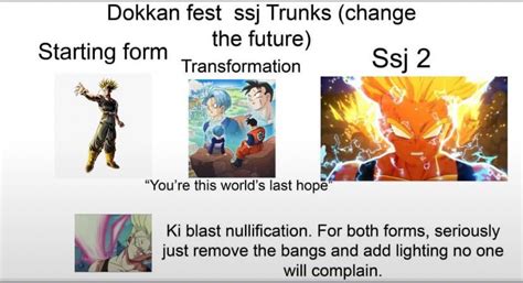 This Years Yearly Dokkan Fest Future Trunks Should Be Based On This