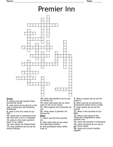 Premier Crossword Sunday Puzzle Free Printable Crosswords
