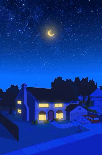 Simpsons House  Simpsons House Night Sky Discover And Share S