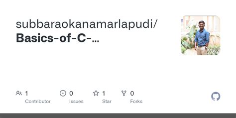 Github Subbaraokanamarlapudibasics Of C Programming