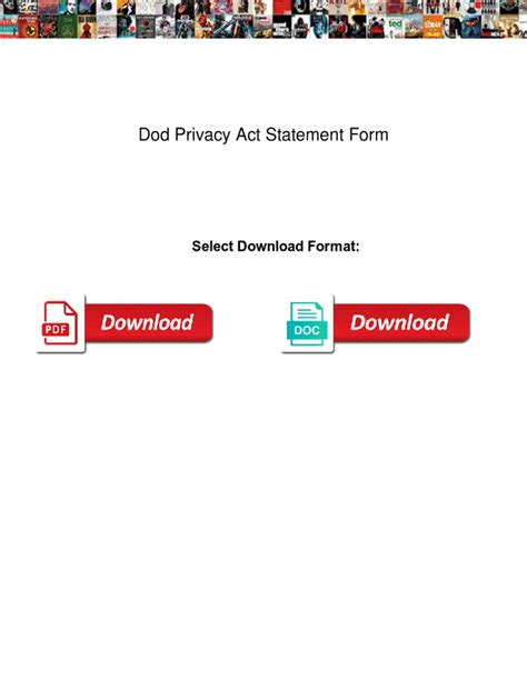 Fillable Online Dod Privacy Act Statement Form Dod Privacy Act