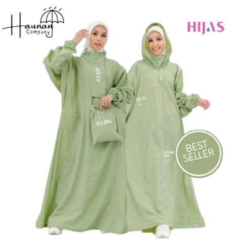 Jual Jas Hujan Ujan Mantel Mantol Raincoat Ponco Syari Premium Wanita