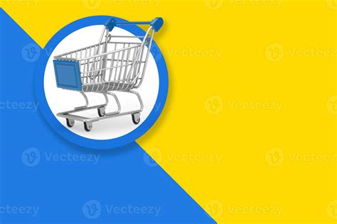Shopping Cart Label Tag With Free Space For Your Design 3d Rendering