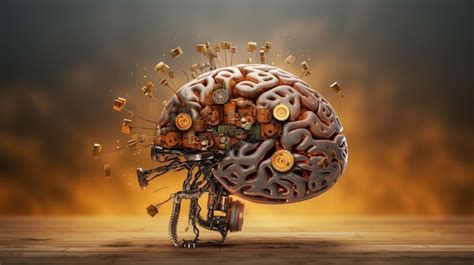 Premium AI Image Generative AI Human Brain And Artificial Intelligence Concept Big Data