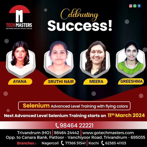 Tech Masters On Linkedin Techmasters Seleniumcourse Software Softwaretestingservices…