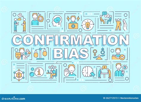 Confirmation Bias Word Concepts Light Blue Banner Stock Vector