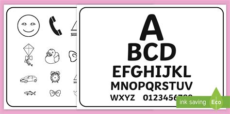 Opticians Eye Test Chart Display Poster Twinkl Resources