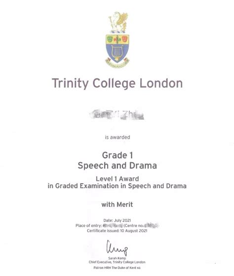 Trinity College London Speech And Drama Qualification 阿思丹（aseeder