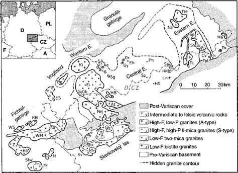 Sketch Map Showing The Regional Distribution Of Variscan Silicic