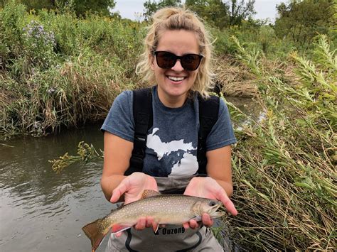 Trout Lover Emma Lundberg Shows Off A Brook Trout In A Driftless Download Scientific Diagram