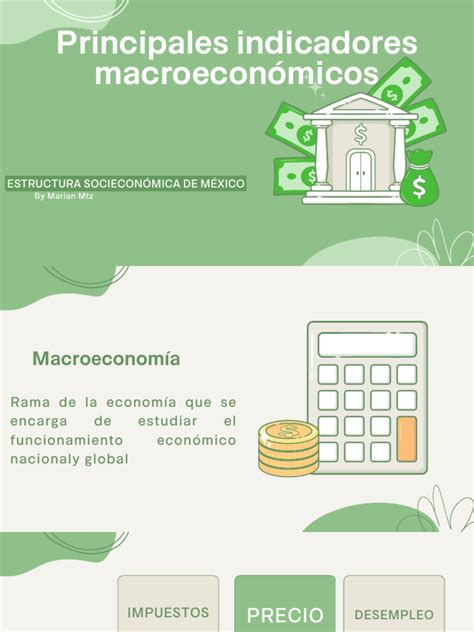 Indicadores Macroeconómicos En México Pdf Producto Interno Bruto