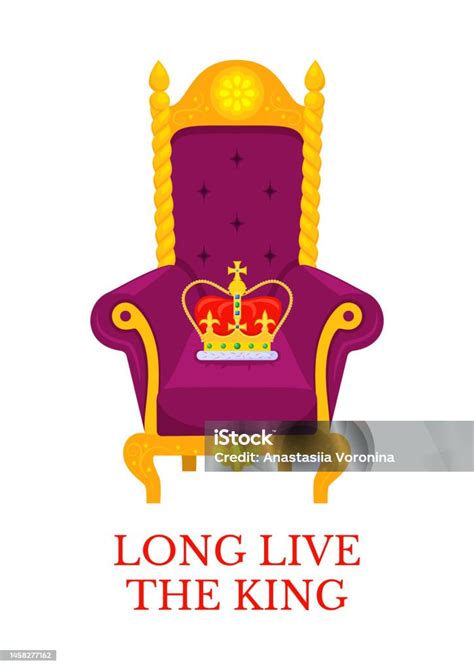 Affiche Avec Trône Couronne Et Inscription Vive Le Roi Vecteurs libres ...