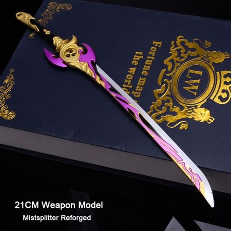 21cm Game Peripheral Alloy Weapon Genshin Impact Kamisato Ayaka One Handed Sword Mistsplitter