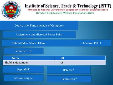 Computer Assigment Ppt