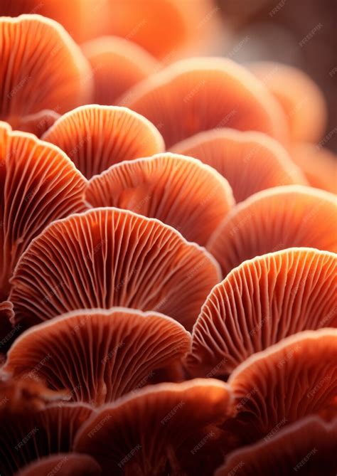 Vue Rapprochée De La Structure Du Champignon Image Générée à Base Dia