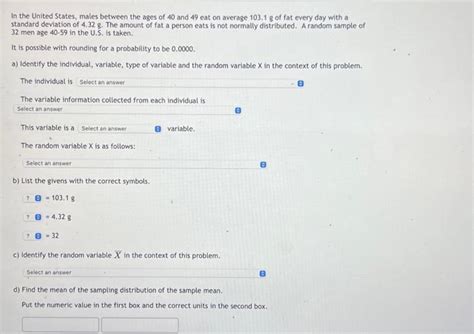 Solved A Identify The Individual Variable Type Of