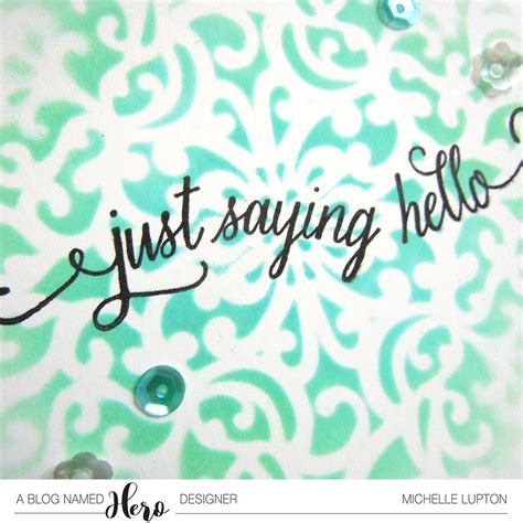 Handmade By Michelle Monochrome Stencil For A Blog Named Hero