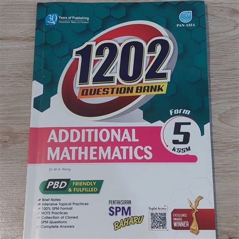 Spm Additional Mathematics Form 5 1202 Question Bank Hobbies And Toys Books And Magazines