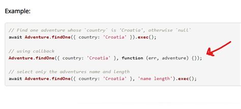 Docs Official Document Shows That Modelfindone Accepts Callback But Mongoose Throws An Error
