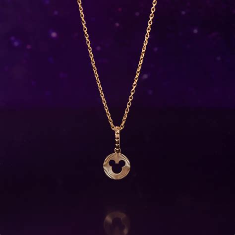 Buy Mickey Mouse Gold Textured Pendant Online Caratlane