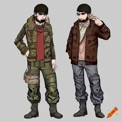 Detailed Design Of A Male Dayz Character With Short Beard And Clothing
