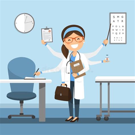 Woman Doctor Multitasking Stock Illustrations 45 Woman Doctor