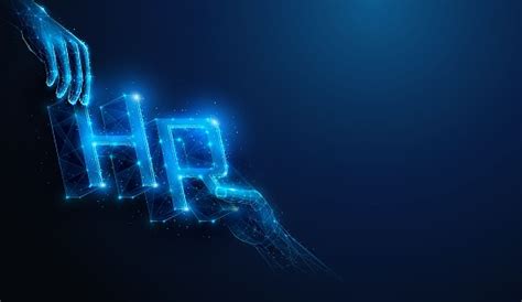 Hr 인적 자원 3d 편지에 접근하는 낮은 폴리 손의 추상 그림 기하학적 배경 묘사 비즈니스 회사 고용 기관 고용 와이어 프레임 메쉬에 의한 인력 관리 개념 3차원 형태에