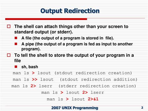 Ppt Input Redirection Powerpoint Presentation Free Download Id4438812