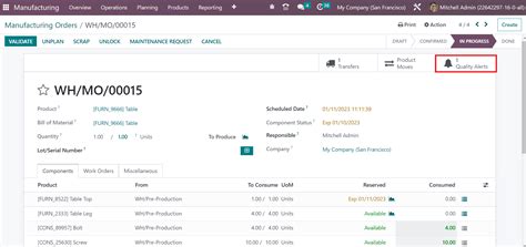 quality alerts in odoo 16 quality app odoo v16 enterprise edition book