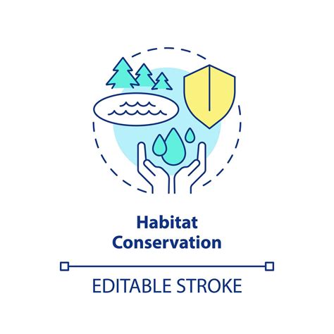 Habitat Conservation Concept Icon Preserve Freshwater Wildlife Water
