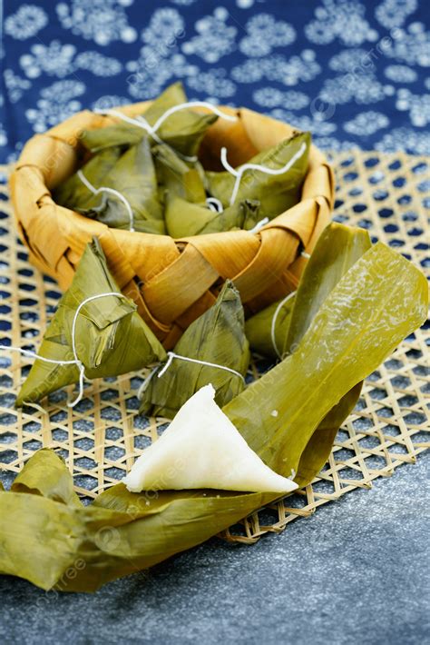 Photo Of Dragon Boat Festival Food Zongzi Background Dragon Boat