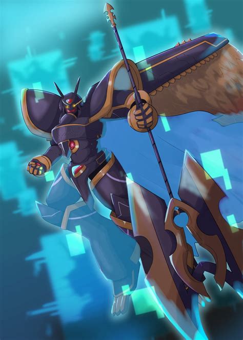 Alphamon And Alphamon Ouryuuken Digimon Drawn By Crawise28 Danbooru