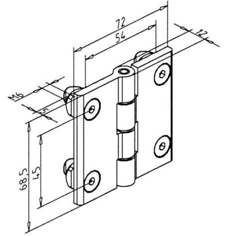 Door Hinge Small Minitec