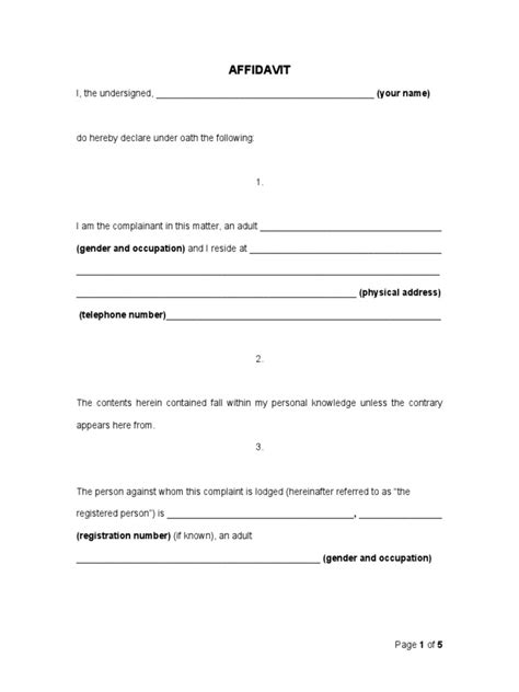 Complainant Affidavit Pdf Affidavit Civil Law Common Law