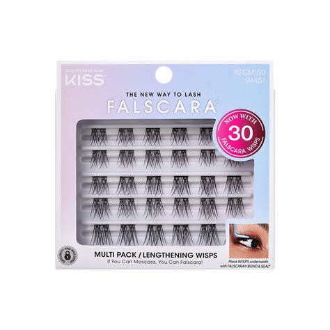Kiss Falscara Multipack Lash Extension Kit Lengthening Wisps 10mm 12mm 14mm 30 Lash Clusters