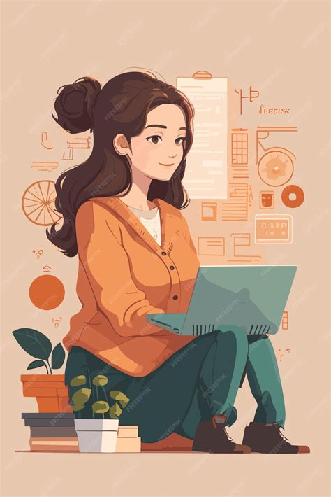 Premium Vector Focused European Software Developer Flat Illustration