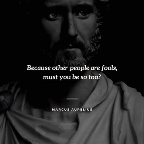 Because Other People Are Fools Must You Be So Too Marcus Aurelius