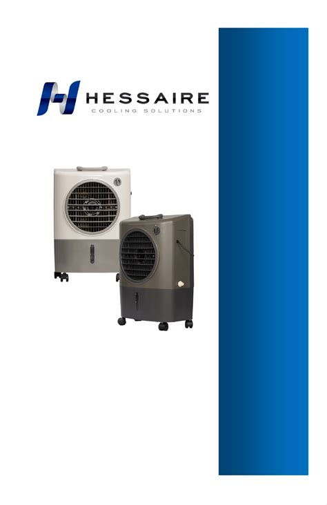 Hessaire Mc18m Portable Evaporative Cooler Color May User Manual