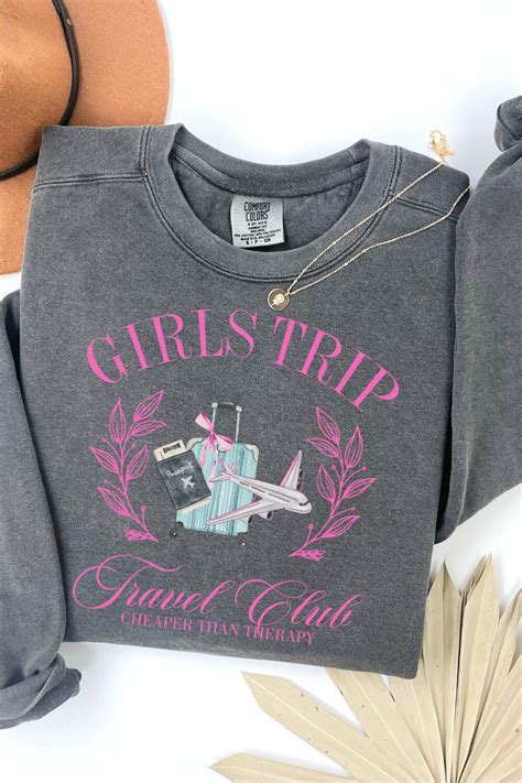 Girls Trip Travel Club Shirt Travel Sweatshirt Girls Trip Tee