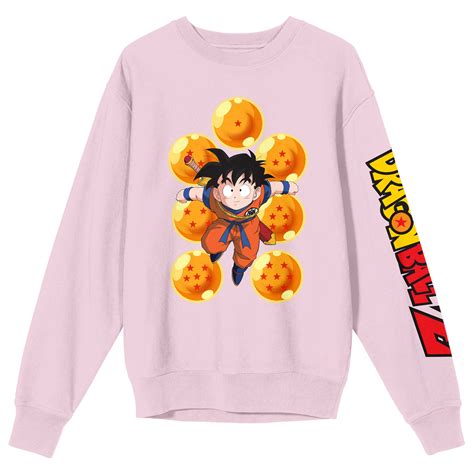 Bioworld Dragon Ball Z Gohan Sweatshirt Crew Neck Long Sleeve Cradle Pink 3xl