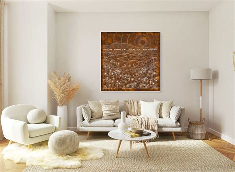 Desert Western Pebble Mouse Framed Canvas Print Limited Edition