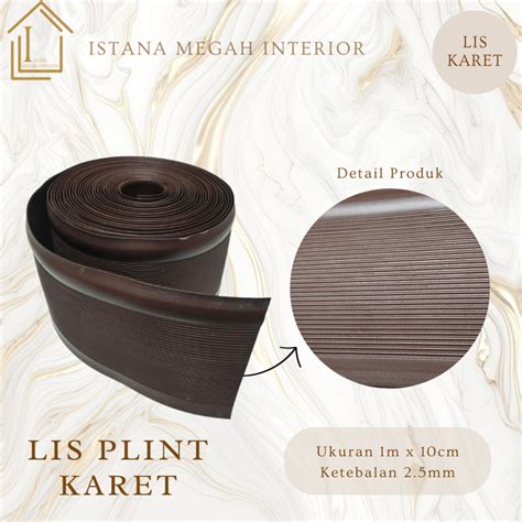Jual Lis Plint Karet Tembok Motif Garis Shopee Indonesia