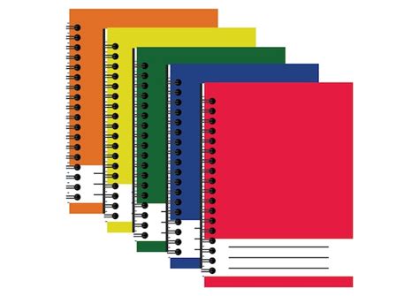 Premium Vector Vector Illustration Of Different Colors Of Notebooks School Notebooks